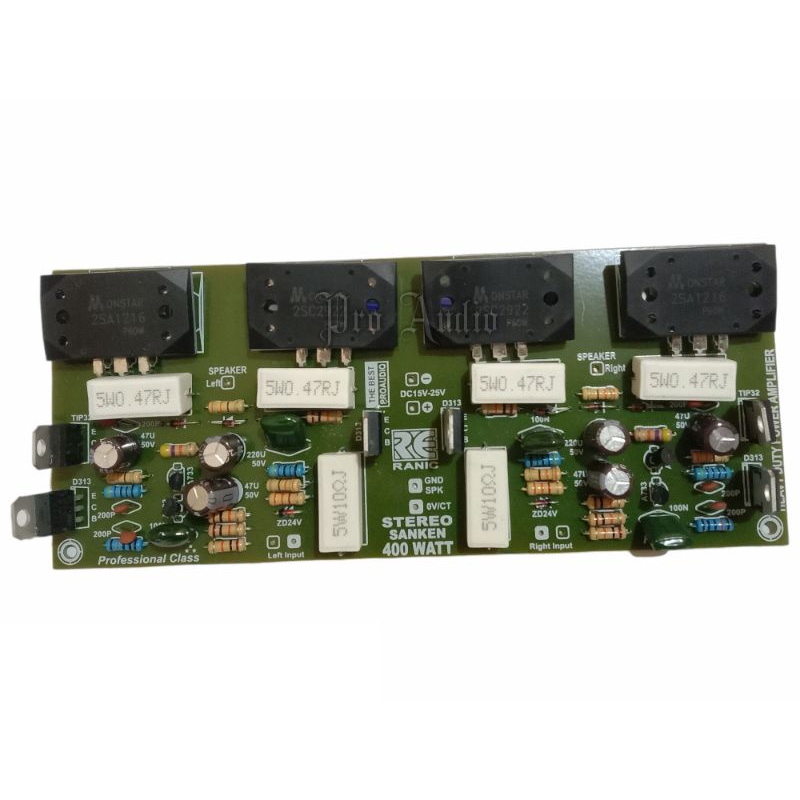 Jual Power Sanken Stereo plus Transistor final ( tanpa pendingin ...