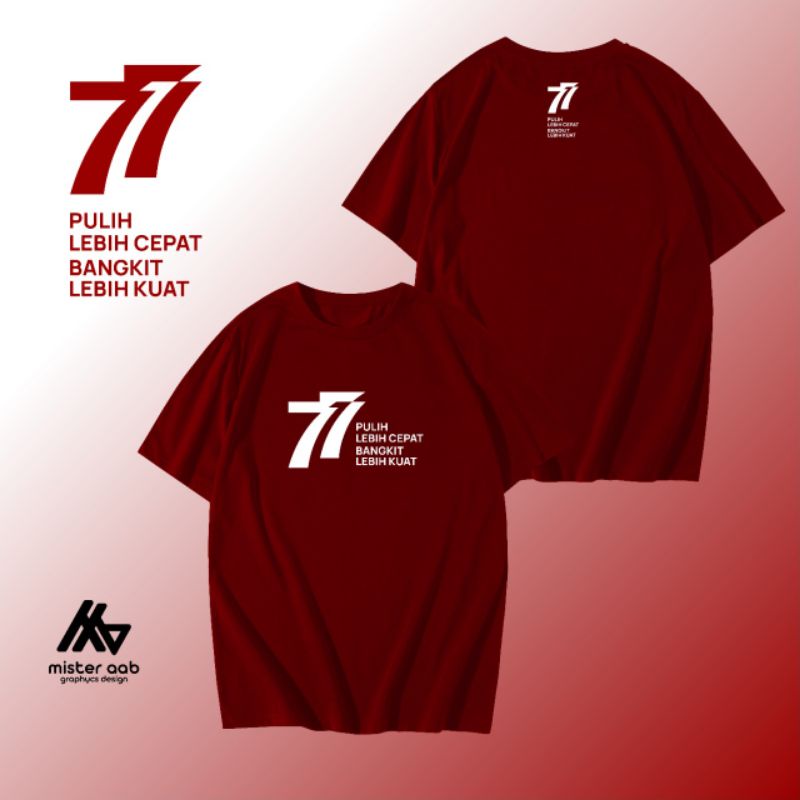 Jual KAOS Hut Ri 77 Tahun, Kaos Hari Kemerdekaan RI | Shopee Indonesia