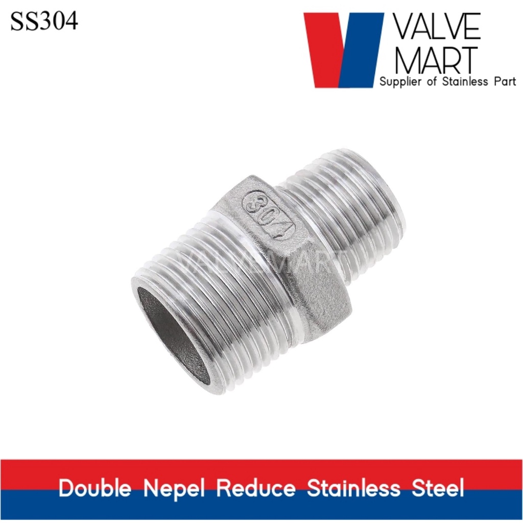 Jual Double nepel reduce stainless steel 304 1" x 1/2" | Shopee Indonesia