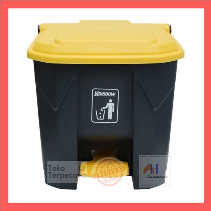 Jual Tempat Sampah Pedal Krisbow/Krisbow 30 Ltr Tempat Sampah Outdoor Pedal | Shopee Indonesia