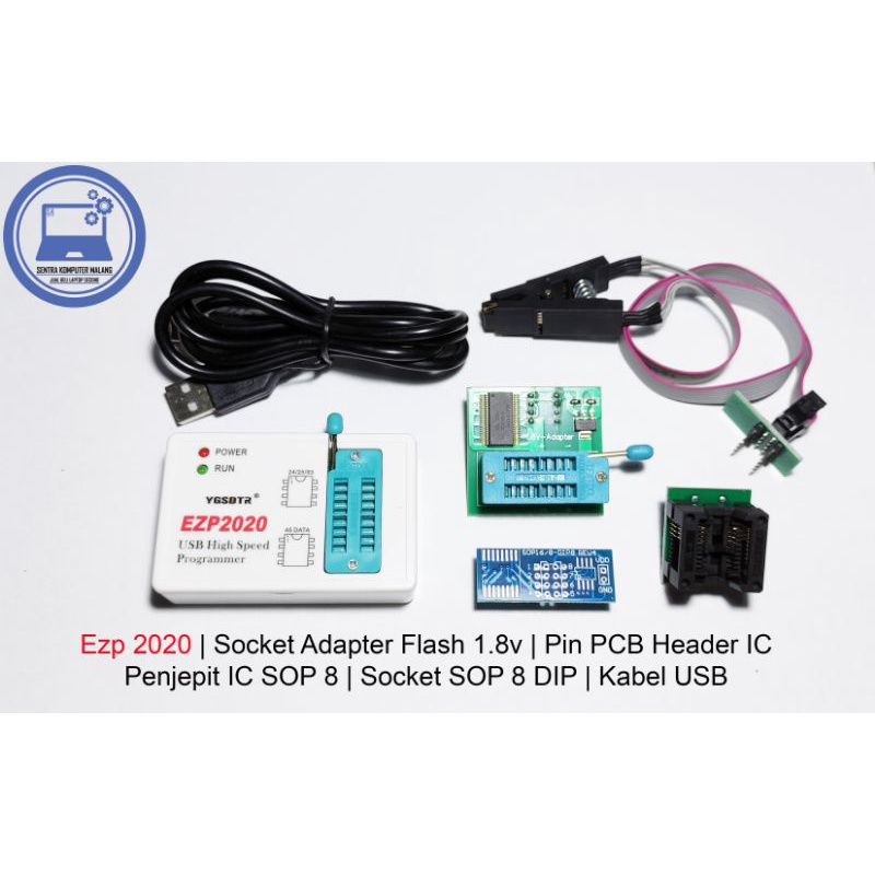 Jual EZP 2019+ / EZP 2020 / CH341A Fullset Modul Flash Bios / Eprom modul flash laptop tv led ...