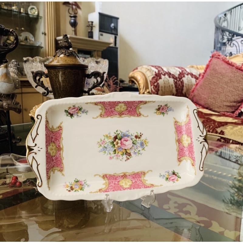 Jual Piring saji Royal Albert Lady caryle Sandwich Tray L 29 Cm Mewah ...