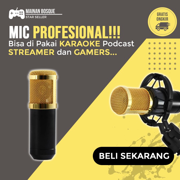 Jual Mic Condenser BM 800 Microphone BM800 Mikrofon Rekaman Taffware BM ...