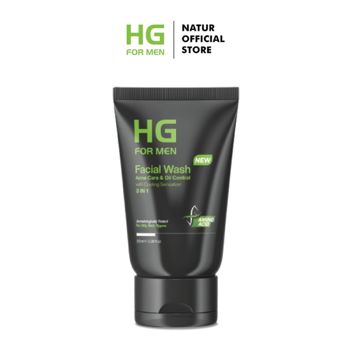 Jual HG For Men Facial Wash Acne Care & Oil Control 100 ml | Shopee ...
