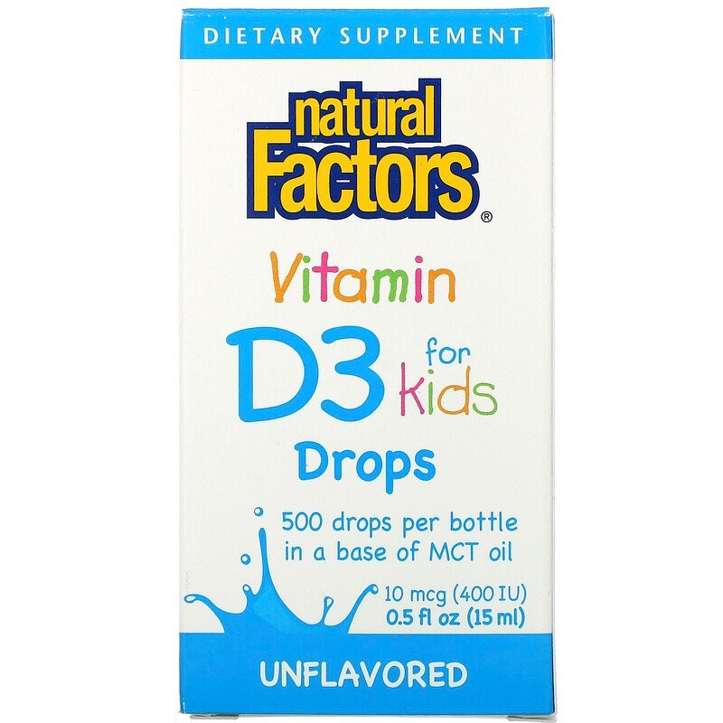Jual Natural Factors Vitamin D3 400IU for Kids , Liquid Drops 15ml | Shopee Indonesia