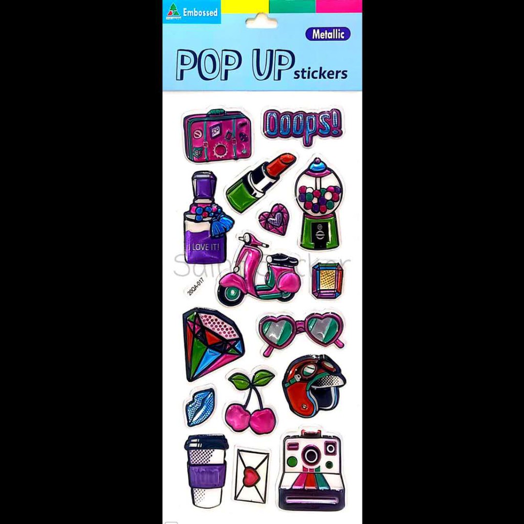 Jual Pop Up Sticker Stiker Timbul Gambar Tempel Anak Edisi Lipstick ...