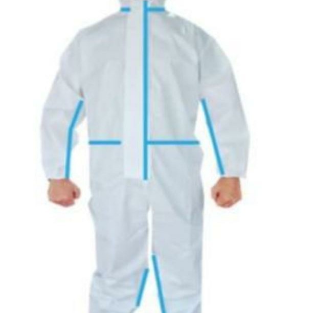 Jual Baju apd Bahan microphorus sdh seam seal biru sdh dgn cover sepatu ...