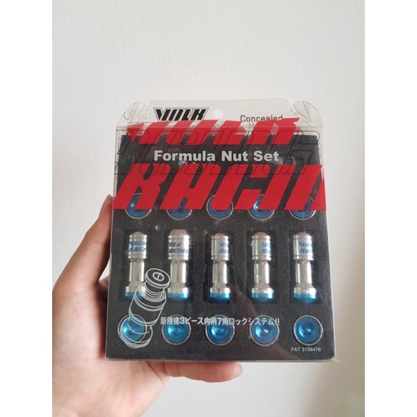 Jual Baut roda lugnut volk racing formula nut set biru | Shopee Indonesia