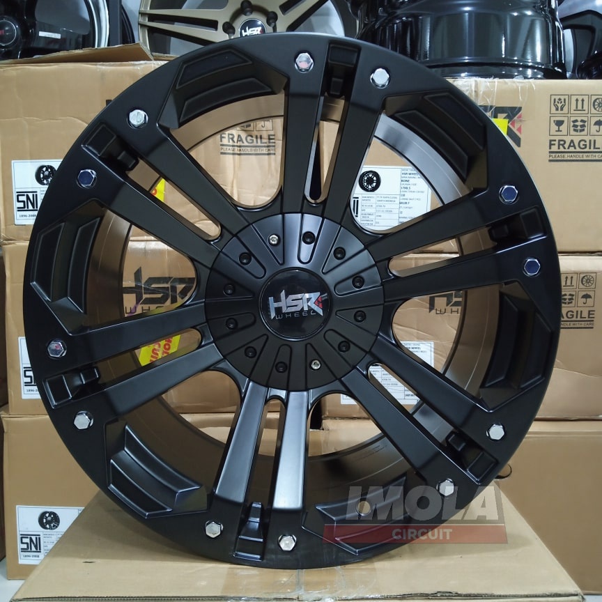 Jual Jual velg mobil ring 17 HSR wheel baut 6x139,7 et20 semi matte black r17 pajero fortuner ...