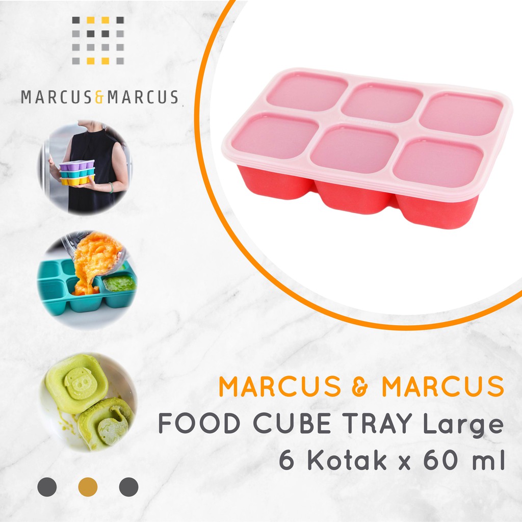 Jual Marcus & Marcus Food Cube Tray Large 60ml (Red Lion) – Cetakan ...