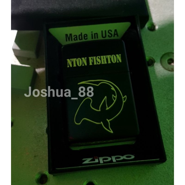 Jual Zippo korek api custom black matte custom bisa ukir nama dan logo ...