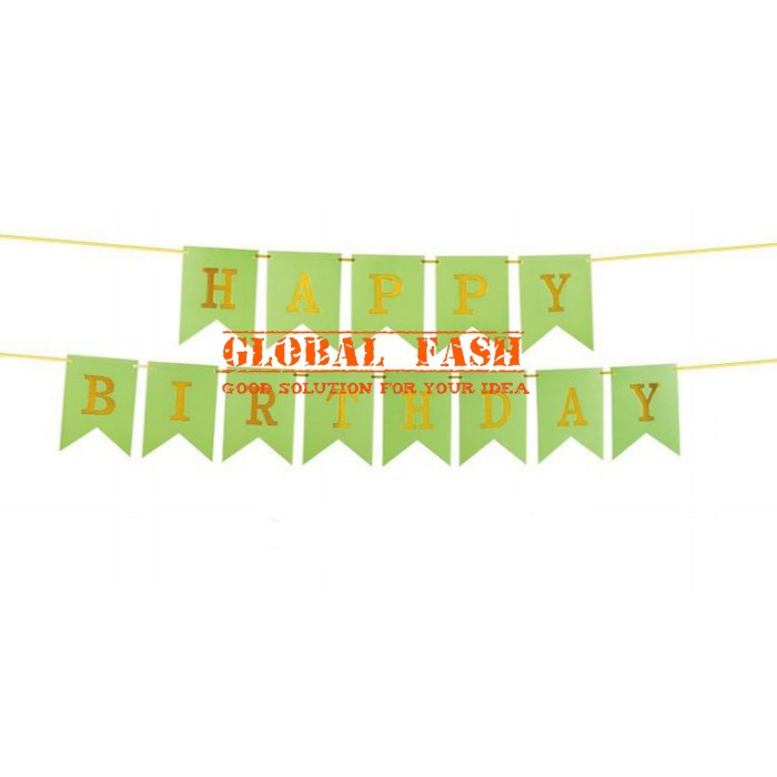 Jual banner HBD segi lima / bunting flag hbd / banner flag ultah ...