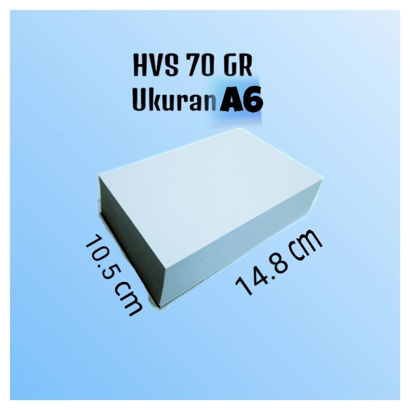 Jual HVS A6 70gr/KERTAS RESI OLSHOP/HVS 70GR A6(250 lbr) | Shopee Indonesia