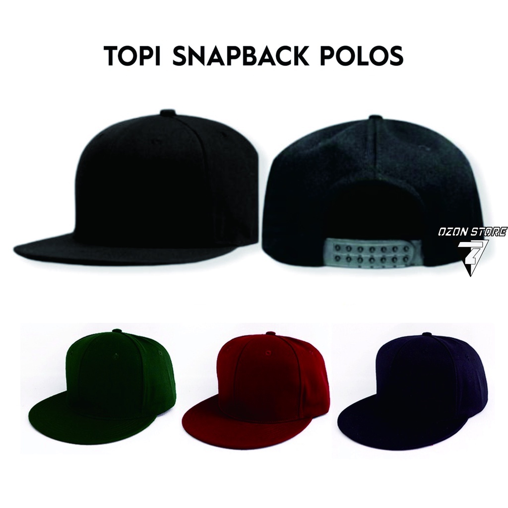 Jual Topi Snapback Polos Premium TOPI HIPHOP POLOS HITAM Bahan RAFEL ...