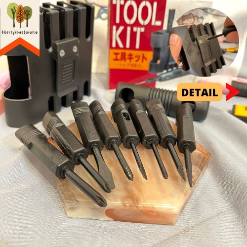 Jual Paket Set Tool Kit 7 in 1 Mini Obeng Pembuka Baut Tool Box Merk ...