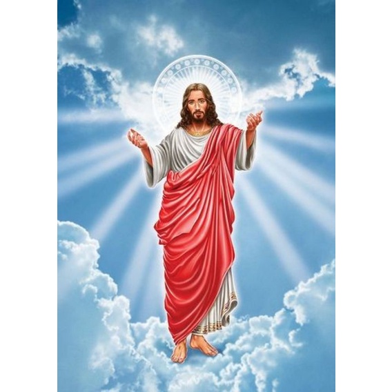 Jual hiasan dinding poster Yesus Kristus plus BINGKAI uk53*35 | Shopee ...