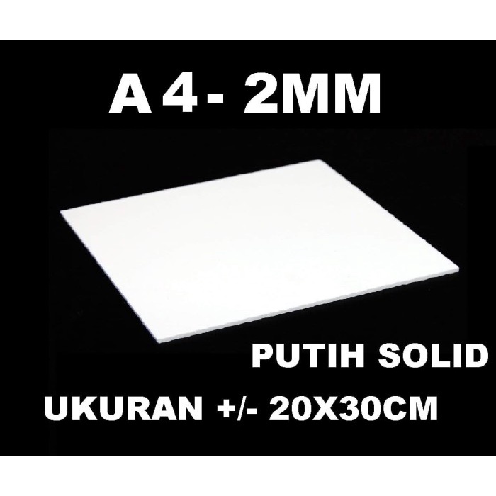 Jual Acrylic / acrilic / akrilik Putih Kapur / Solid UKURAN A4 tebal 2mm | Shopee Indonesia