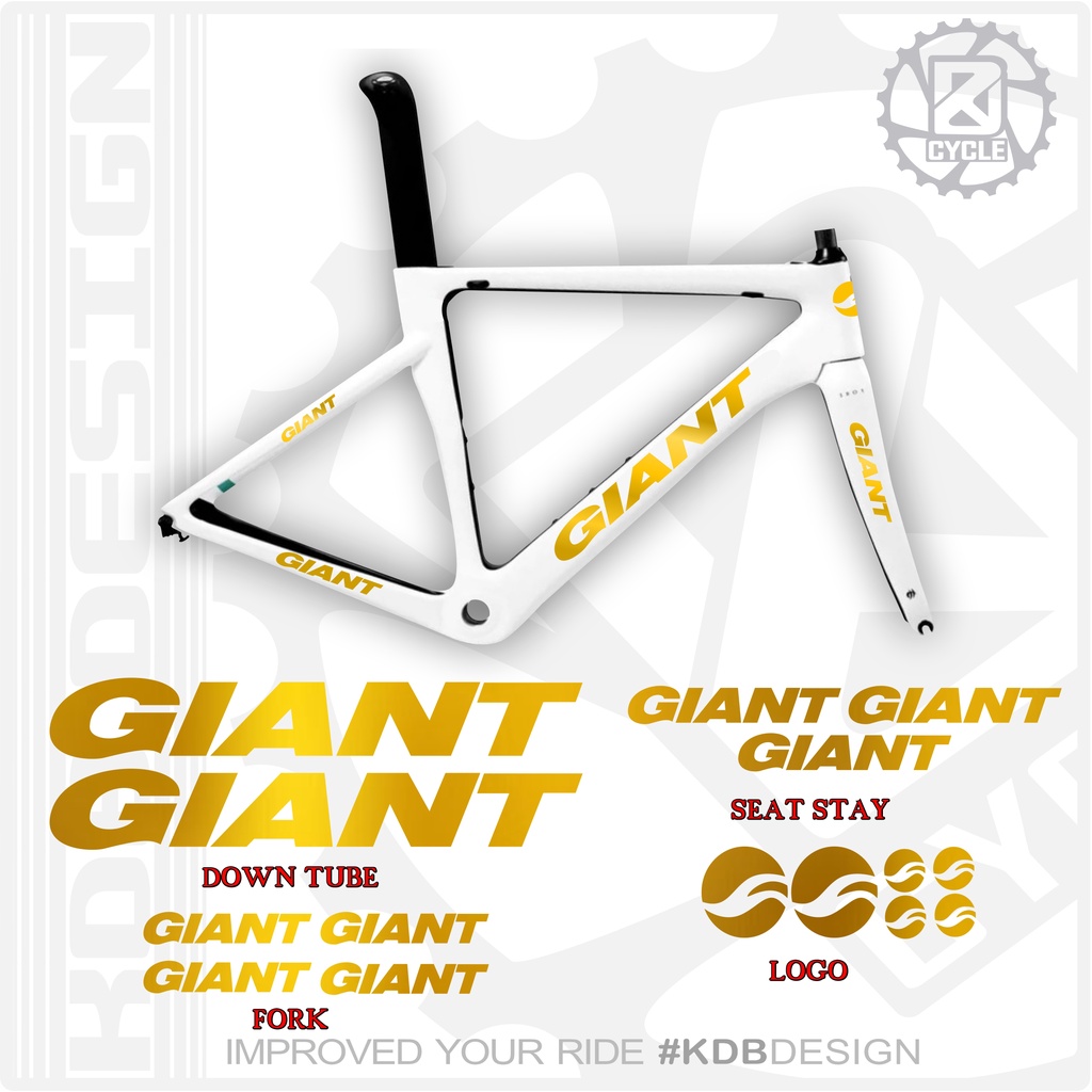 Jual Decal Frame GIANT custom 2 Roadbike Klaten Decal Bike Stiker ...