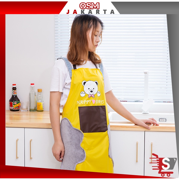 Jual OSM JKT H5298 Celemek Masak Apron Premium Waterproof / Celemek ...