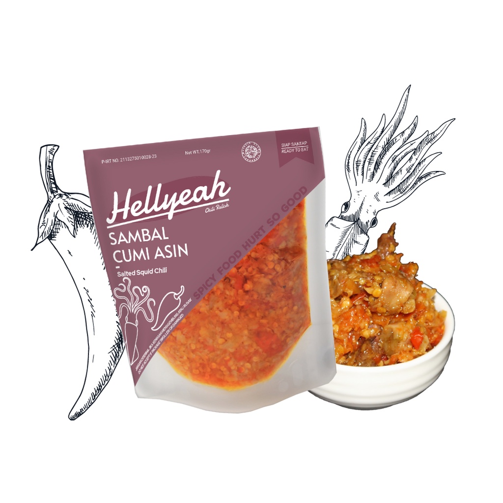 Jual Hellyeah Sambal Cumi Asin 170 gr | Shopee Indonesia