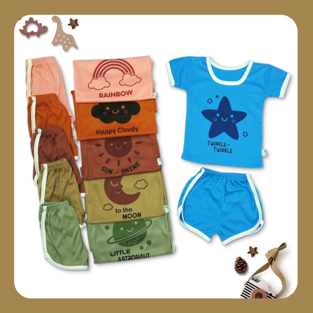 Jual Setelan playset ringer tee earth tone series ANAK 6 bulan - 4 tahun UNISEX | Shopee Indonesia