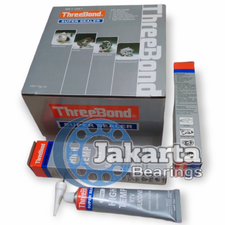 Jual Lem threebond SUPER SEALER NO.1 High Temp RTV Silicone Grey Abu ...