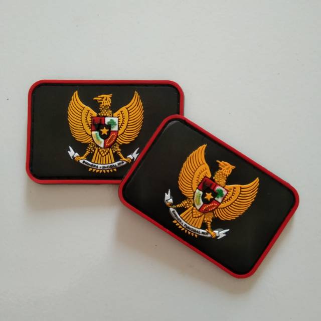 Jual Patch rubber lambang garuda indonesia / tempelan emblem karet ...