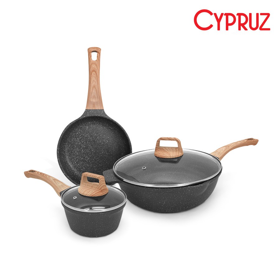 Jual CYPRUZ PI-0907 Granite Die Cast Set | Panci Set of 5 Pcs Panci ...