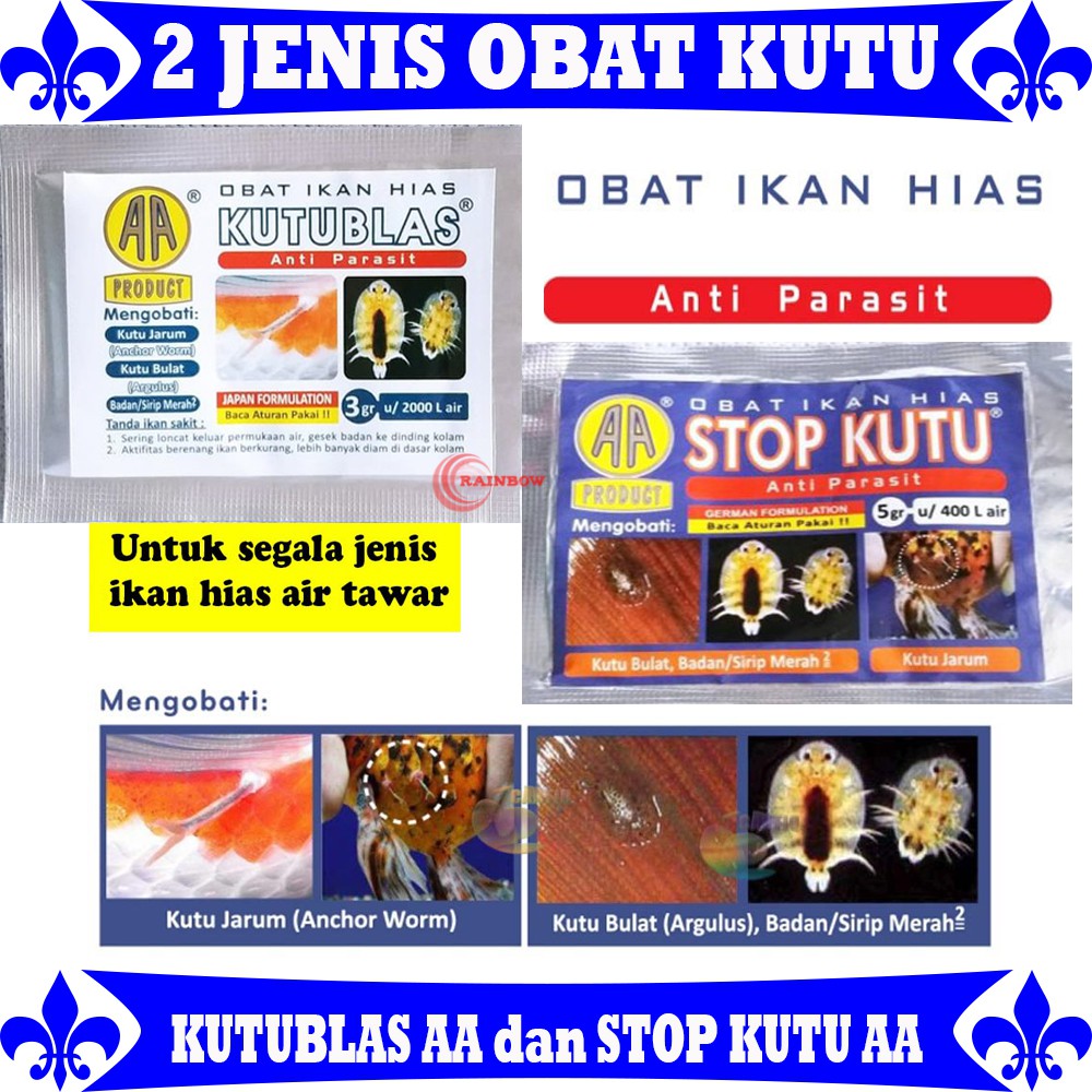 Jual STOP KUTU IKAN / Obat Kutu Ikan Hias Anti Parasit / Obat Kutu ...