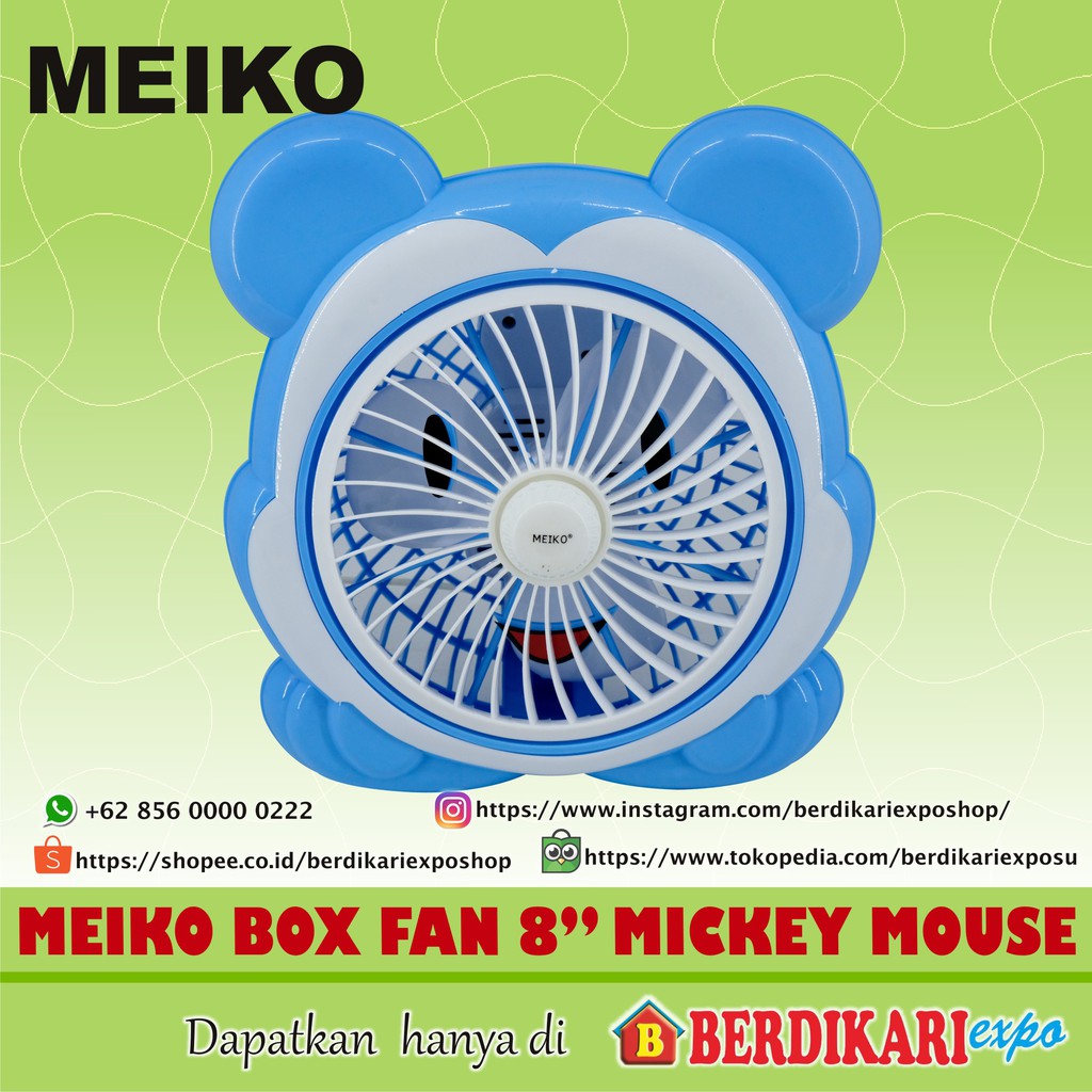 Jual MEIKO BOX FAN 8" MICKEY MOUSE MK-09 | Shopee Indonesia