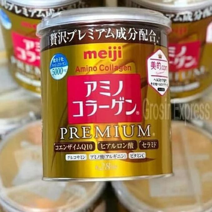 Jual Meiji Amino Collagen Premium Kaleng Original Japan | Shopee Indonesia