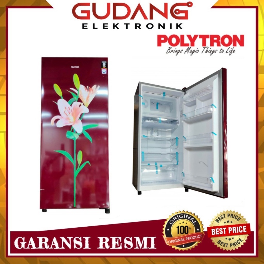 Jual LEMARI ES 1 PINTU POLYTRON PRB 157R KULKAS POLYTRON PRB-157B ...