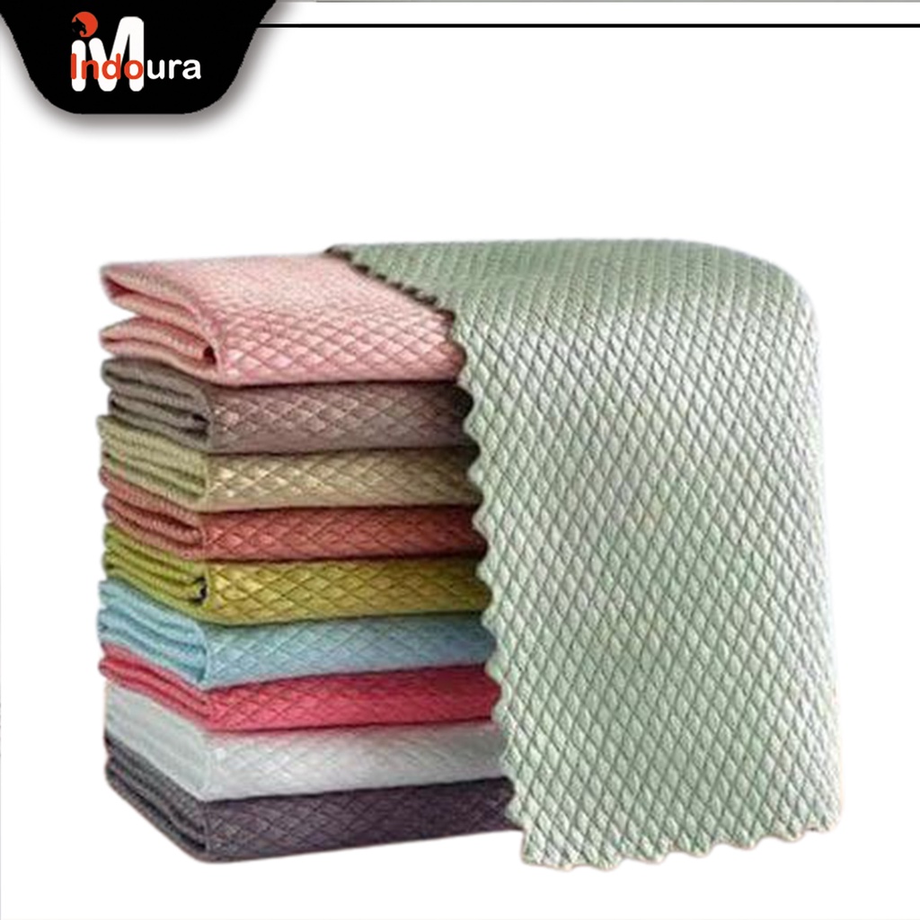 Jual Kain Lap Dapur Meja Piring Anti Minyak Microfiber Kitchen Towel ...
