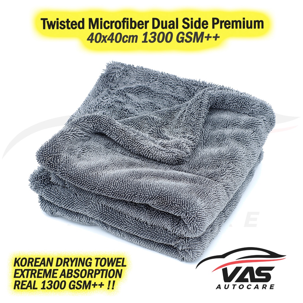 Jual Korean Microfiber Twisted Dual Side 1300 GSM 40 X 40 cm 1300GSM ...
