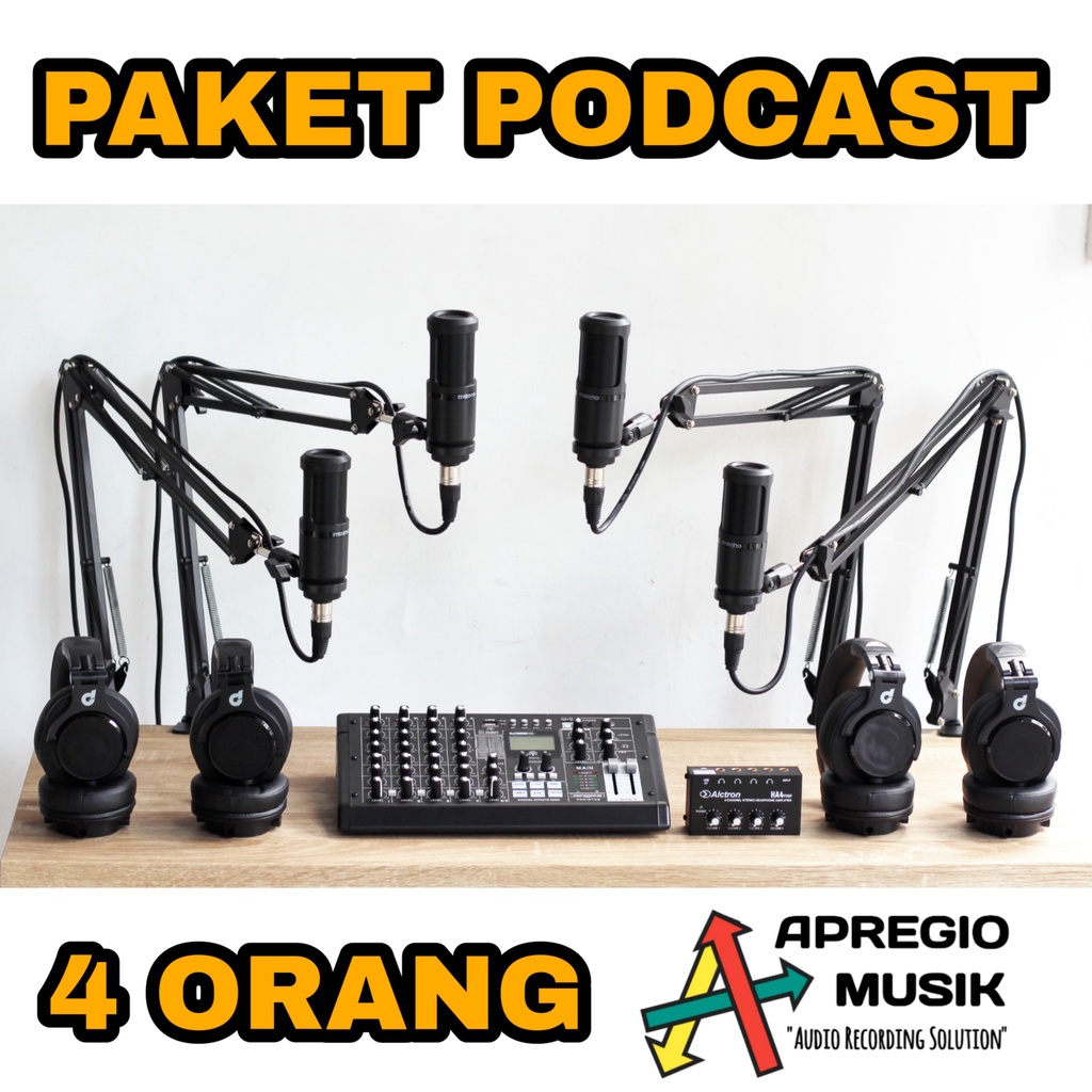 Jual Paket Podcast 4 Orang PRO RT X6 PM360 TR DBE DJ80 | Shopee Indonesia