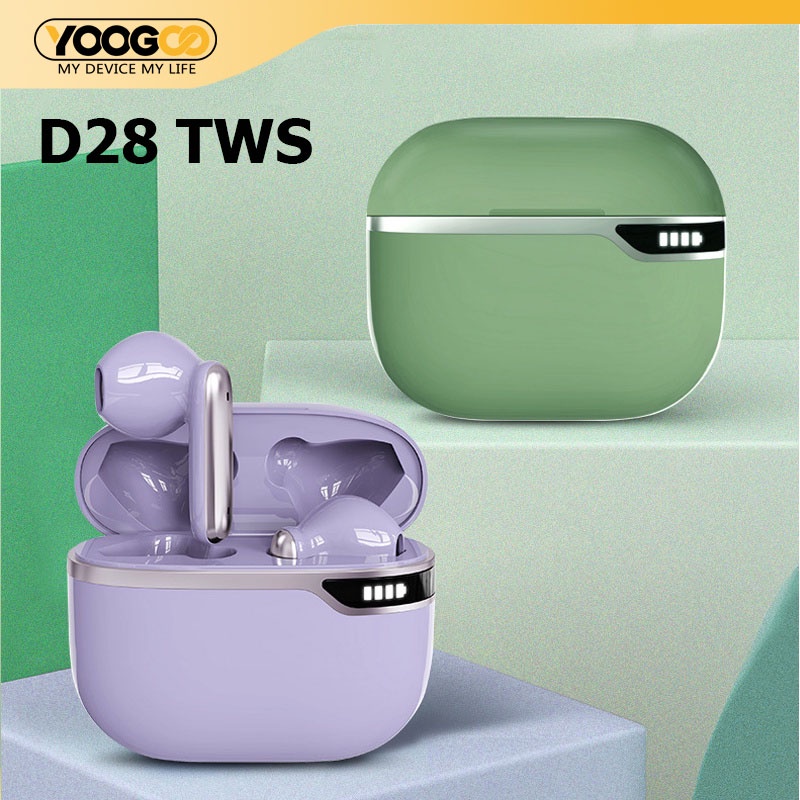 Jual Macaron InPods TWS Earphone with Free Case Headphone Bluetooth Touch Control D28 | Shopee ...