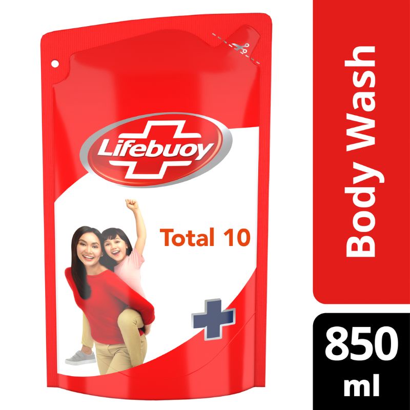 Jual Lifebuoy Sabun Cair Body Wash Refill 900ml / 850ml TOTAL 10 MERAH ...