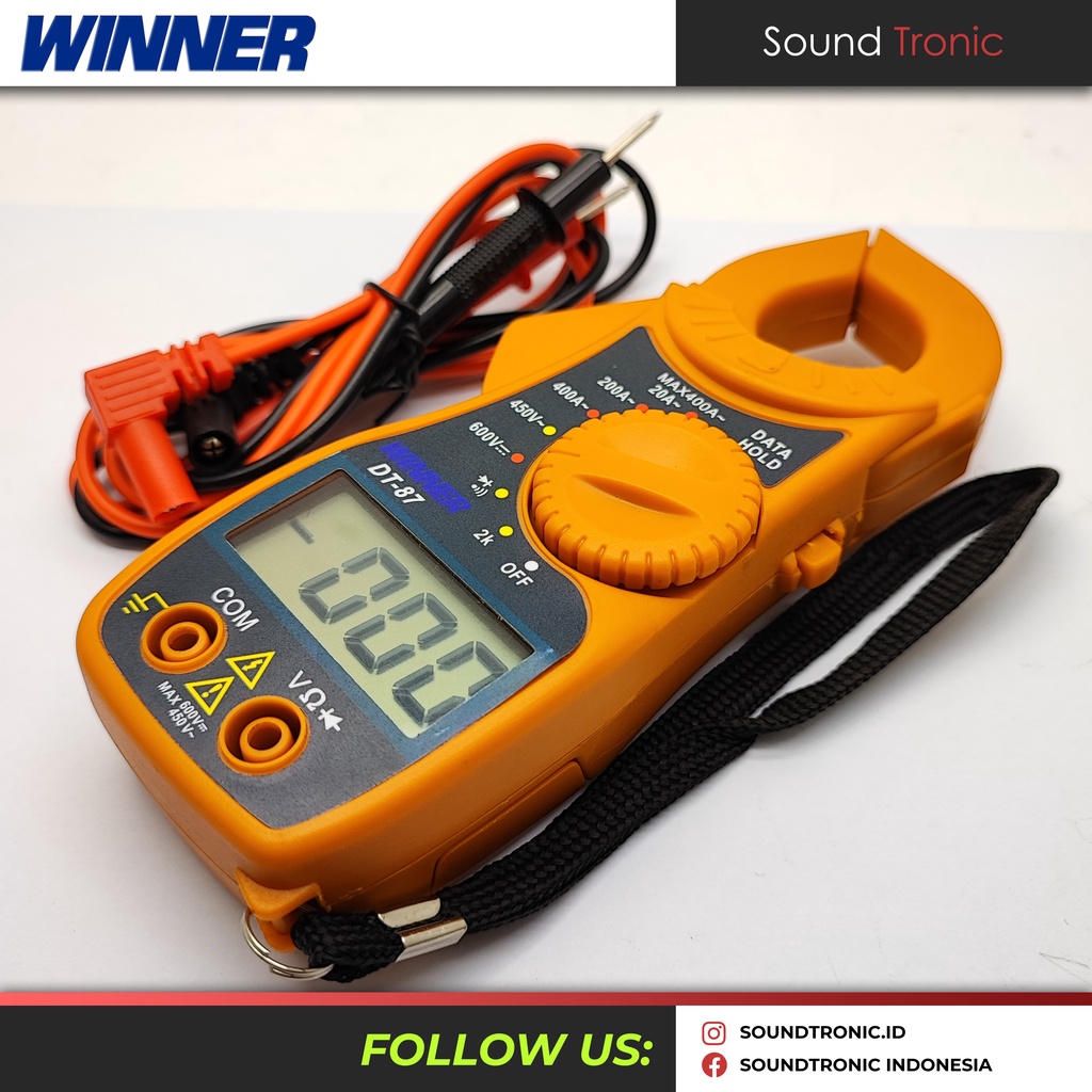 Jual WINNER Tang Ampere DT-87 Auto Range - Data Hold - Buzzer Clamp ...