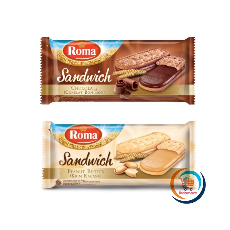 Jual Roma Sandwich Coklat / Kacang 189 gr | Shopee Indonesia
