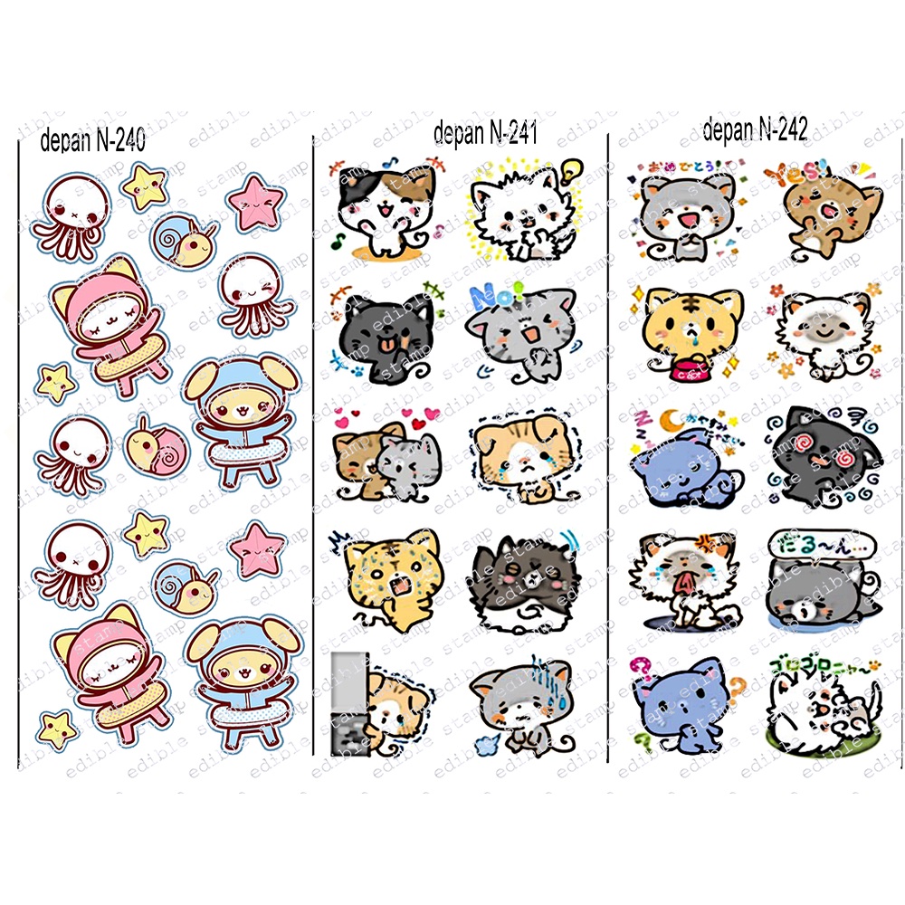 Jual Edible Stamp Stiker Makanan Edible Stiker Edible Image Edible ...