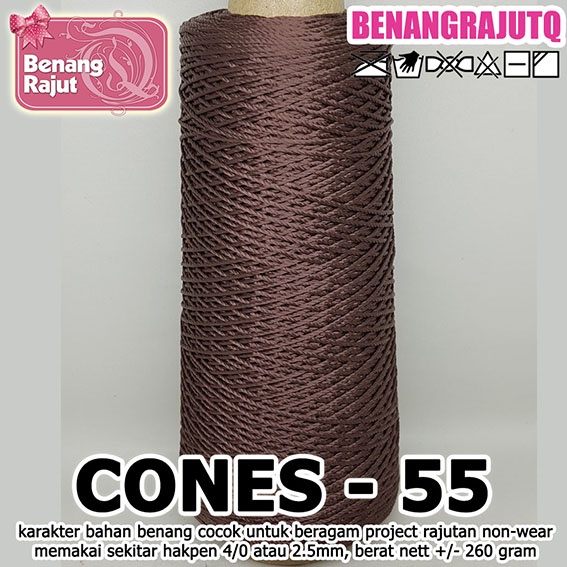 Jual BENANG RAJUT NILON PP CONES GLANZ - D27 (KATALOG A) I NILON PP D27 ...