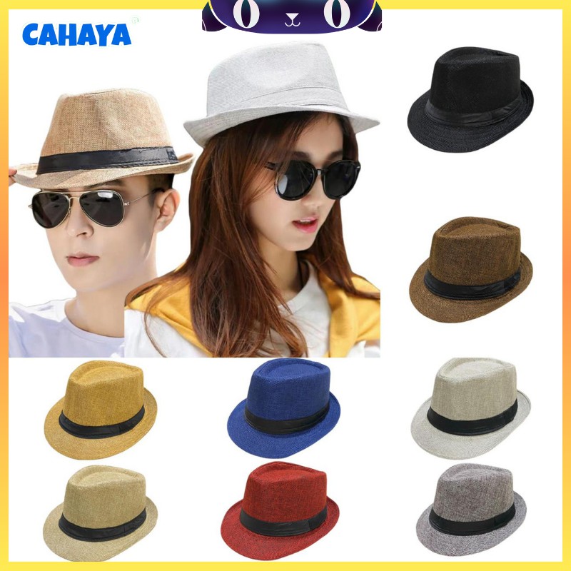 Jual Topi Tompi fedora jazz bahan katun T47 | Shopee Indonesia