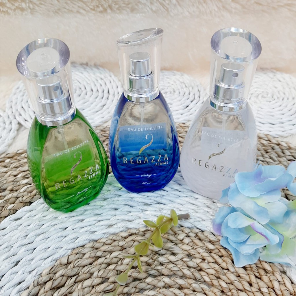 Jual PARFUM WANITA / PARFUM KEKINIAN / PARFUM REGAZZA 50 ML | Shopee ...