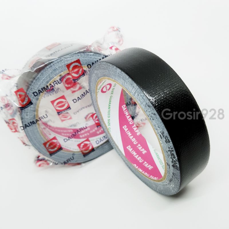 Jual Plakban / Lakban Kain / Cloth Tape Daimaru Hitam 24mm (1 inchi ...