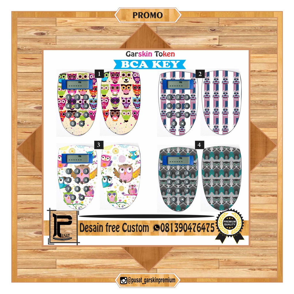 Jual Garskin Token Bca Key Danamon BNI Desain 6 (Bisa COD) | Shopee ...