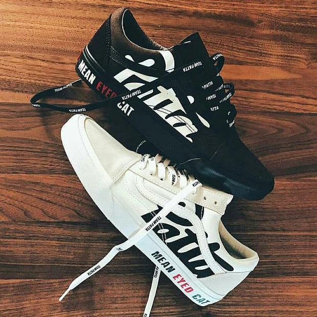 Jual Sepatu Vans Patta - Full Putih / Full Hitam / Hitam Putih (IMPOR ...