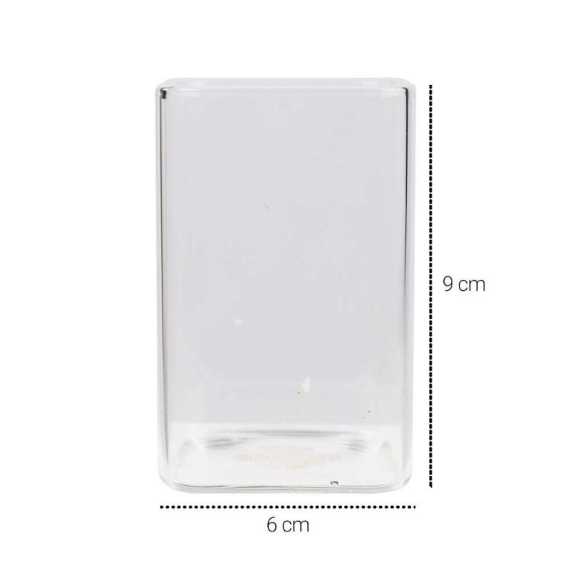 Jual SALE- Gelas Kaca Kotak Juice Aesthetic Square Glass Gelas Kaca Borosilikat Estetik ...