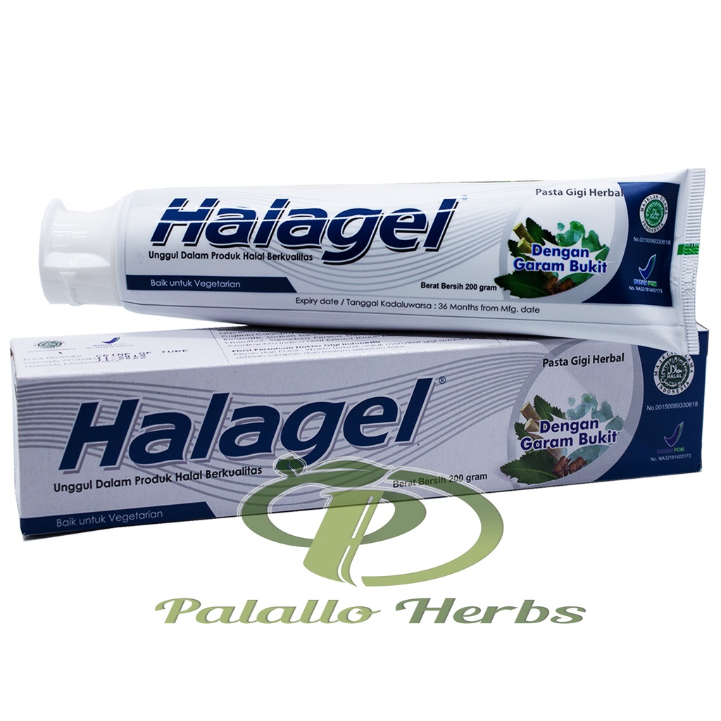 Jual Pasta Gigi HERBAL HALAGEL | HALAGEL Garam Bukit 200 Gram | Shopee ...
