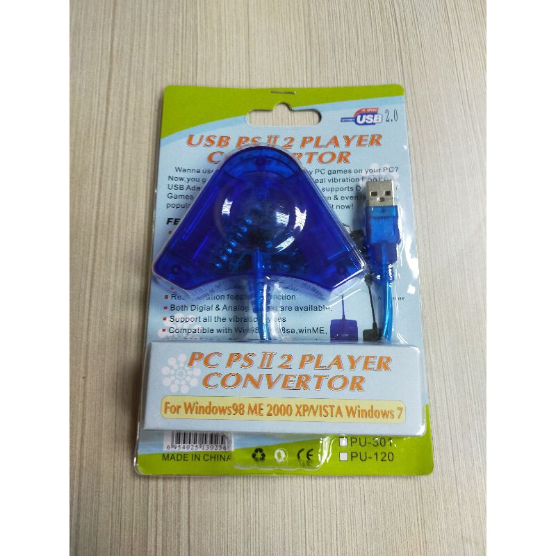 Jual CONVERTER USB DOUBLE STIK PS2 KE PS3 / KONVERTER USB BIRU STIK PS2 ...