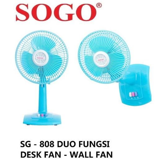 Jual Desk fan 8" sogo sg-808 2 in 1 Wall Fan Kipas Angin Meja Duduk ...